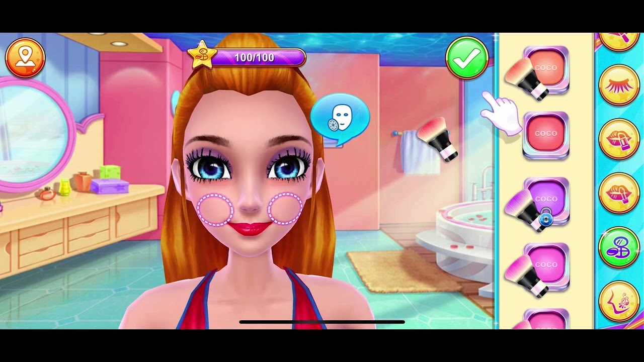 Cheerleading fight girls coco play games tab table - YouTube