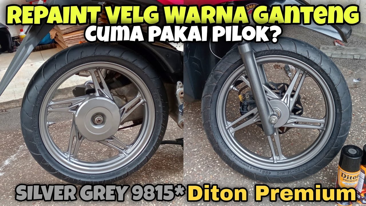 REPAINT VELG WARNA ABU MONYET - SILVER GREY 9815* | DITON PREMIUM - YouTube