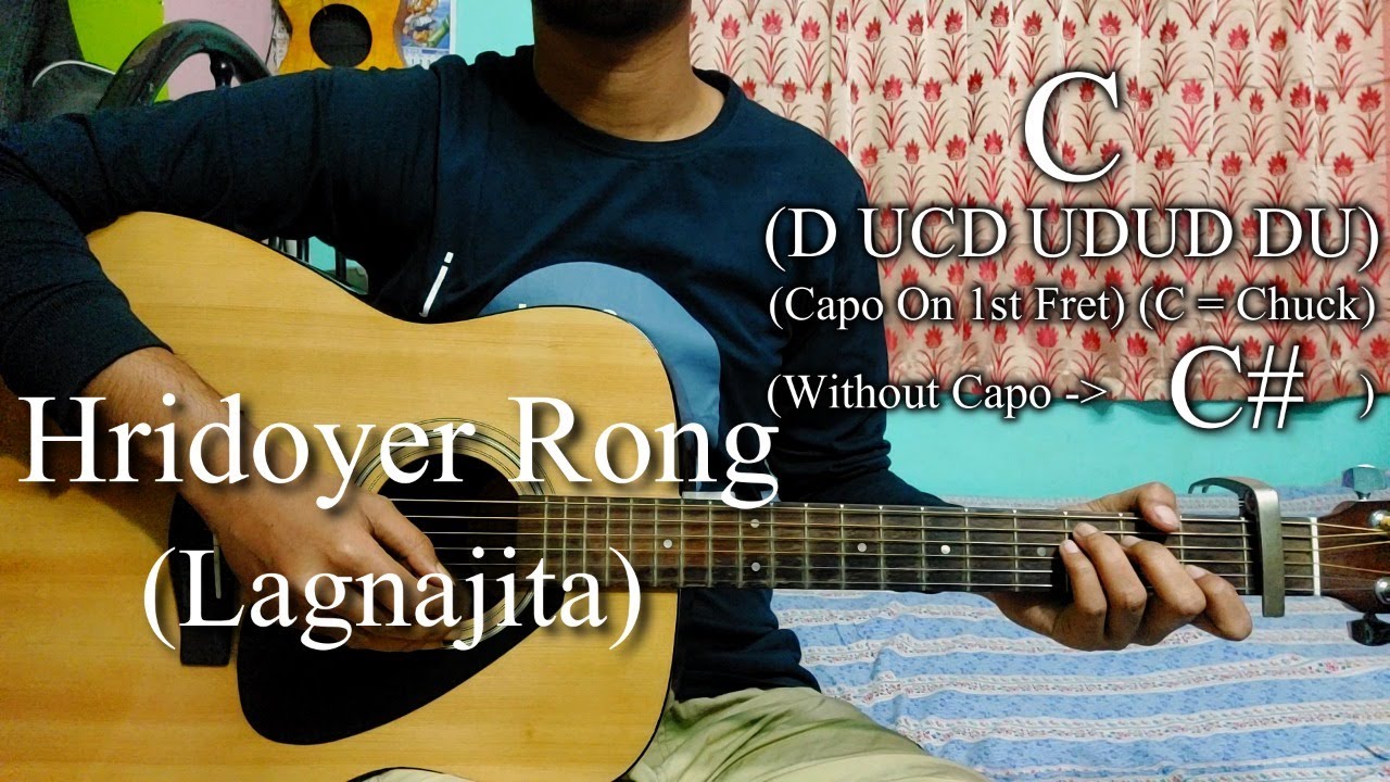 Hridoyer Rong | Lagnajita | Easy Guitar Chords Lesson+Cover, Strumming ...