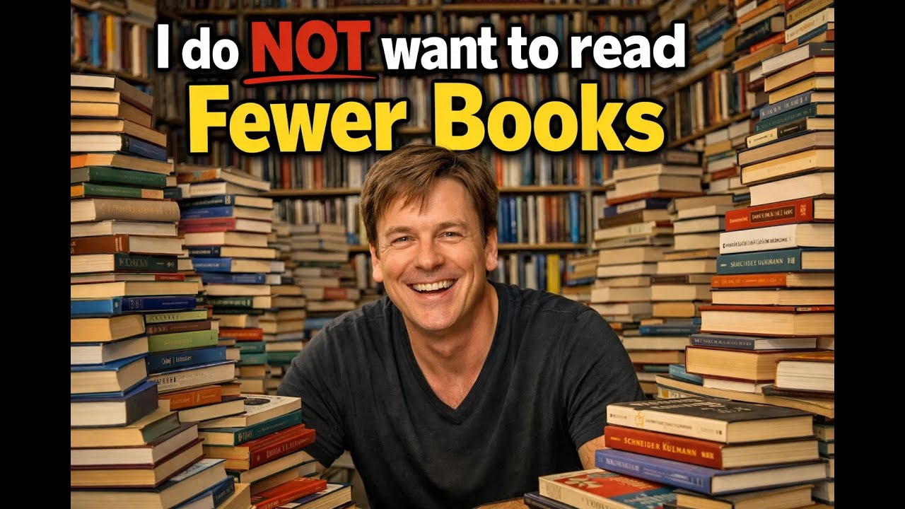 I do NOT want to read fewer books - YouTube