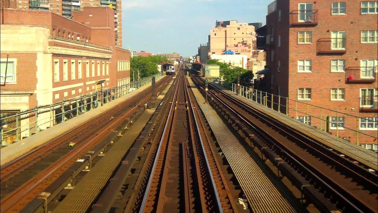 BMT Jamaica Line: Queens-bound RFW R42 J Express Train Ride - YouTube