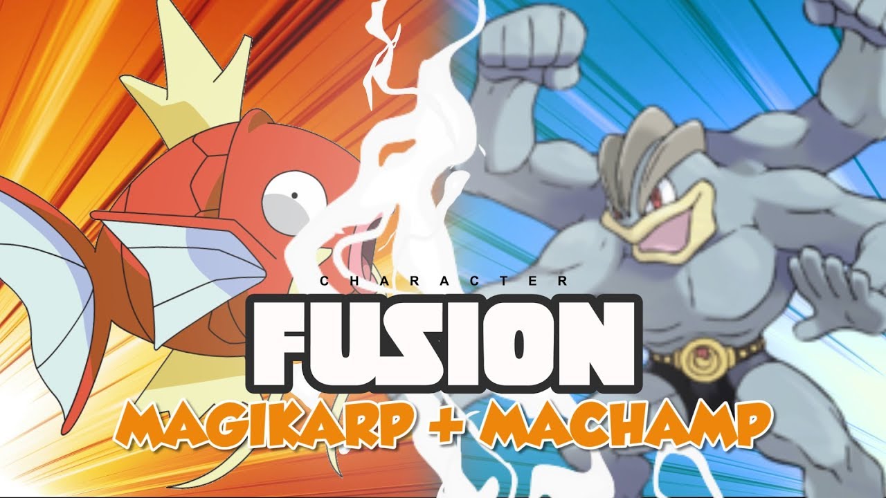 MAGIKARP + MACHAMP Pokemon Fusion | How to draw Pokemon Fusion ...