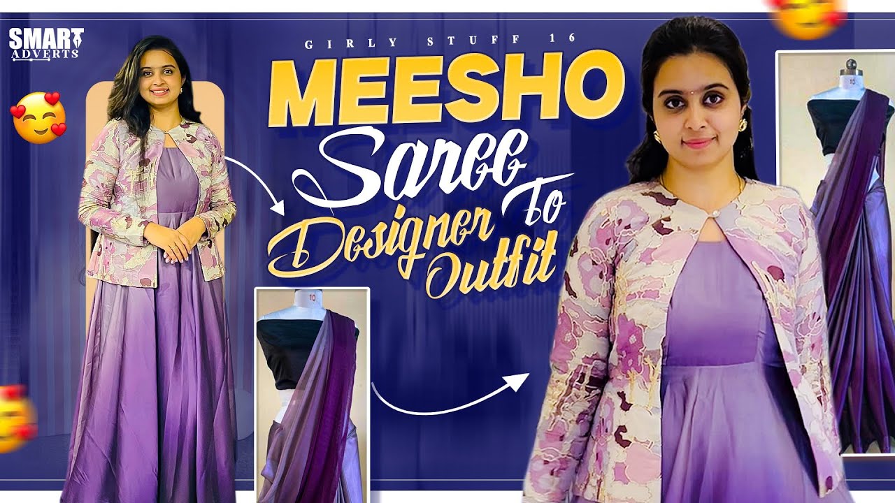Designer Outfit From MEESHO Saree | Meesho Haul | Outfit From Scratch # ...