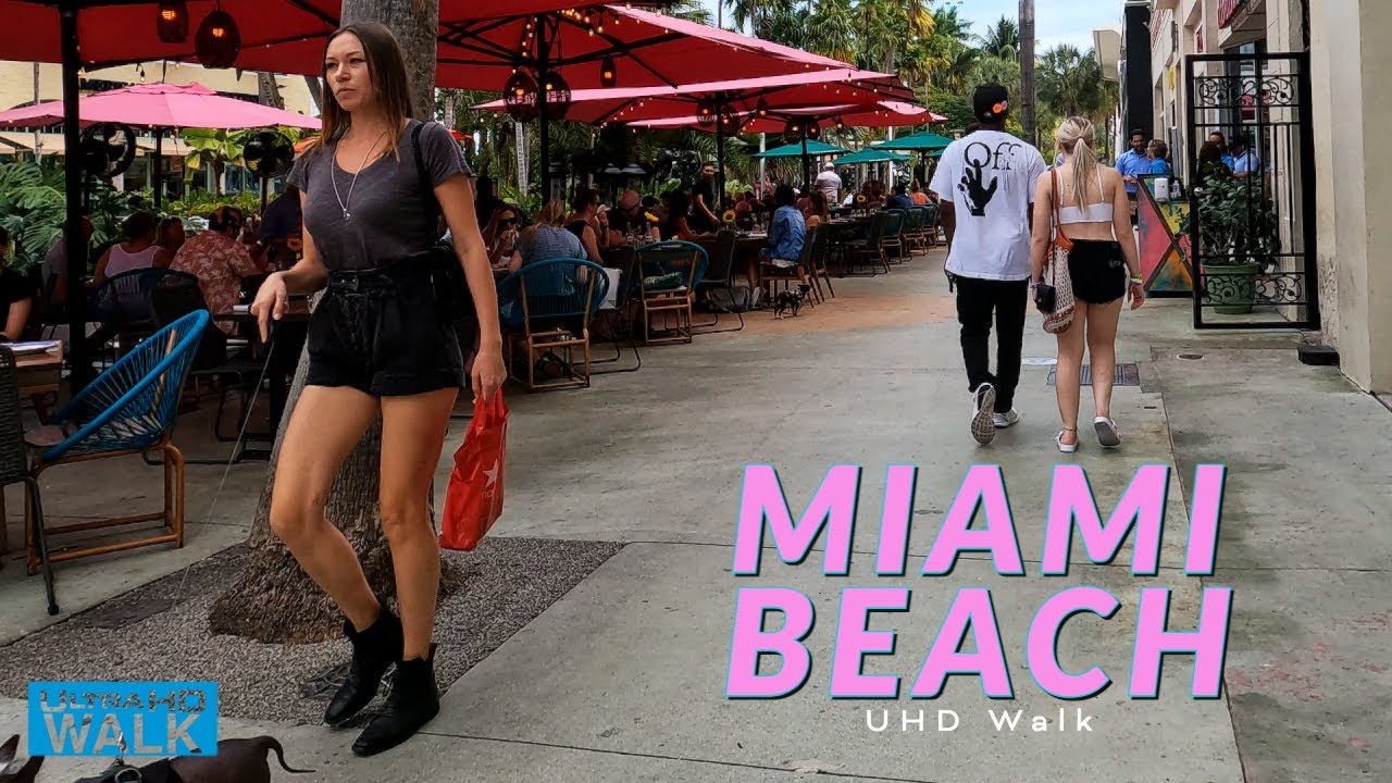 Miami Beach Walk 4k 🇺🇸 Walking tour of Lincoln Road Miami Beach ...