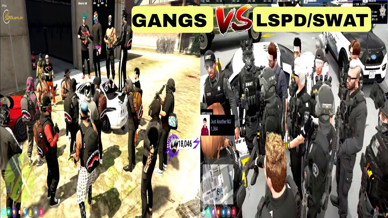GANGS VS LSPD/SWAT | 5M Bounty On Chief James | Vltrp - YouTube