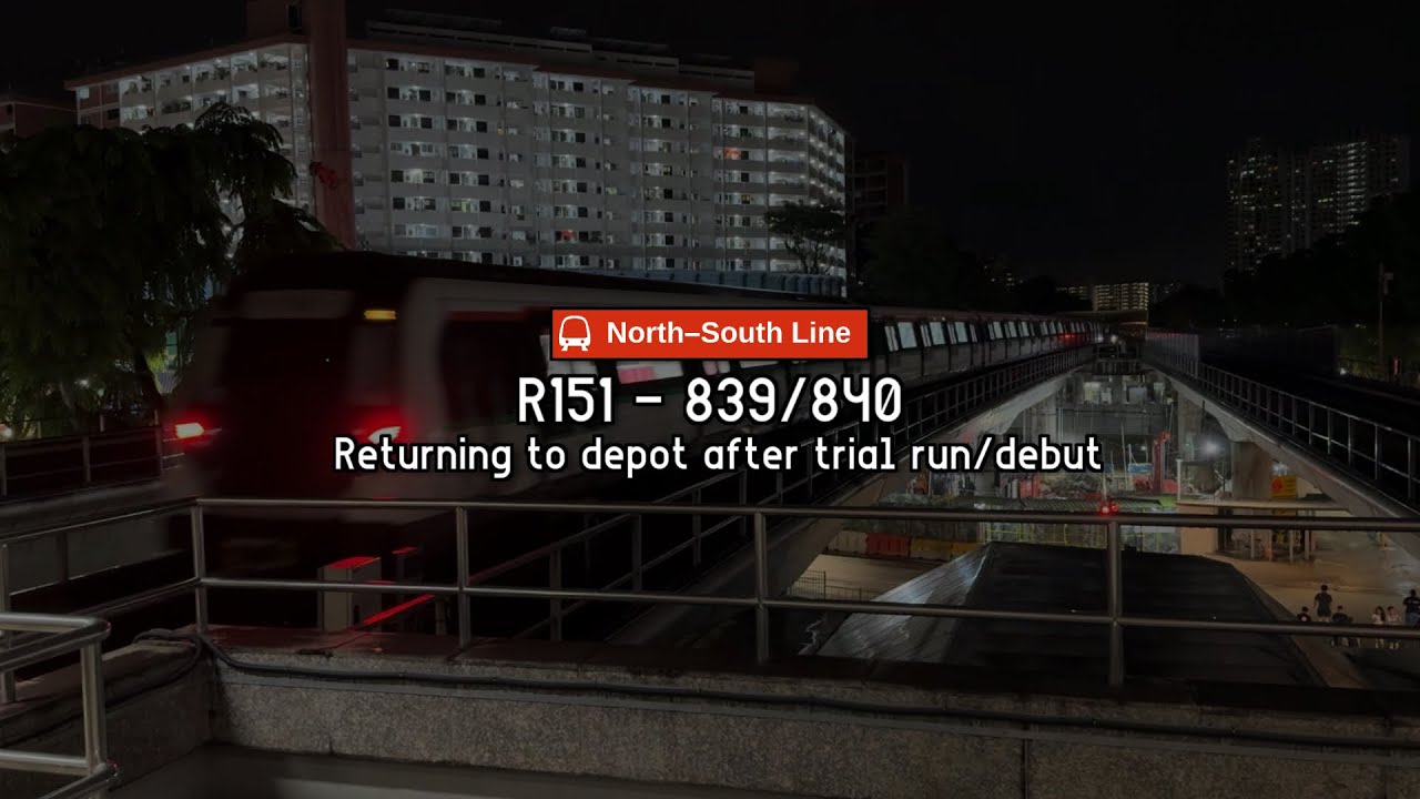 [Pax Load Test/NSL Debut] R151 - 839/840 | Departing NS16 Ang Mo Kio (→ ...