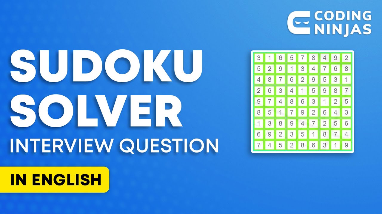 Sudoku Solver Interview Question Google Microsoft Amazon Flipkart DSA sudoku-solver-interview-question-google-microsoft-amazon-flipkart-dsa