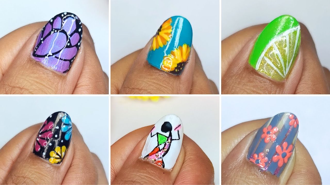 Easy Pinterest Nail Design | Aesthetic Short Nail Art | Easy Nail Art ...