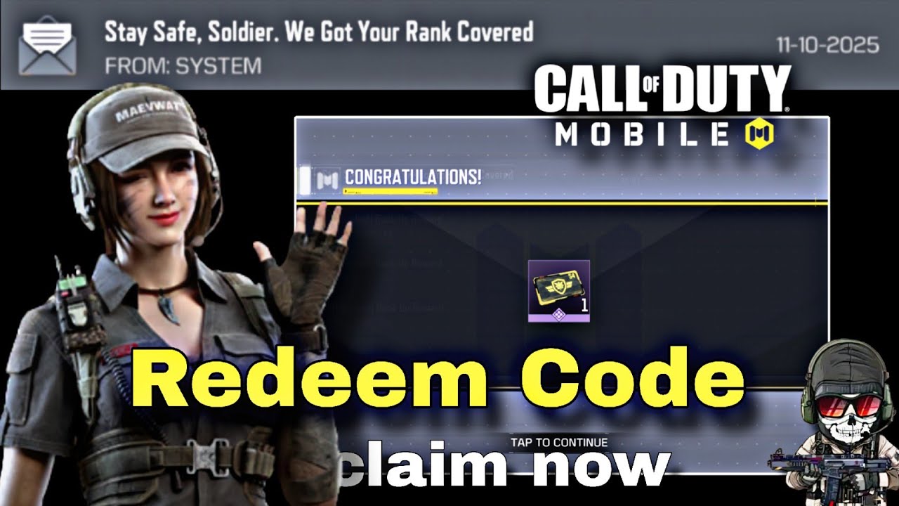 NEW CODM REDEEM CODES | Call of Duty Mobile Free Rank Sheld | CODM ...