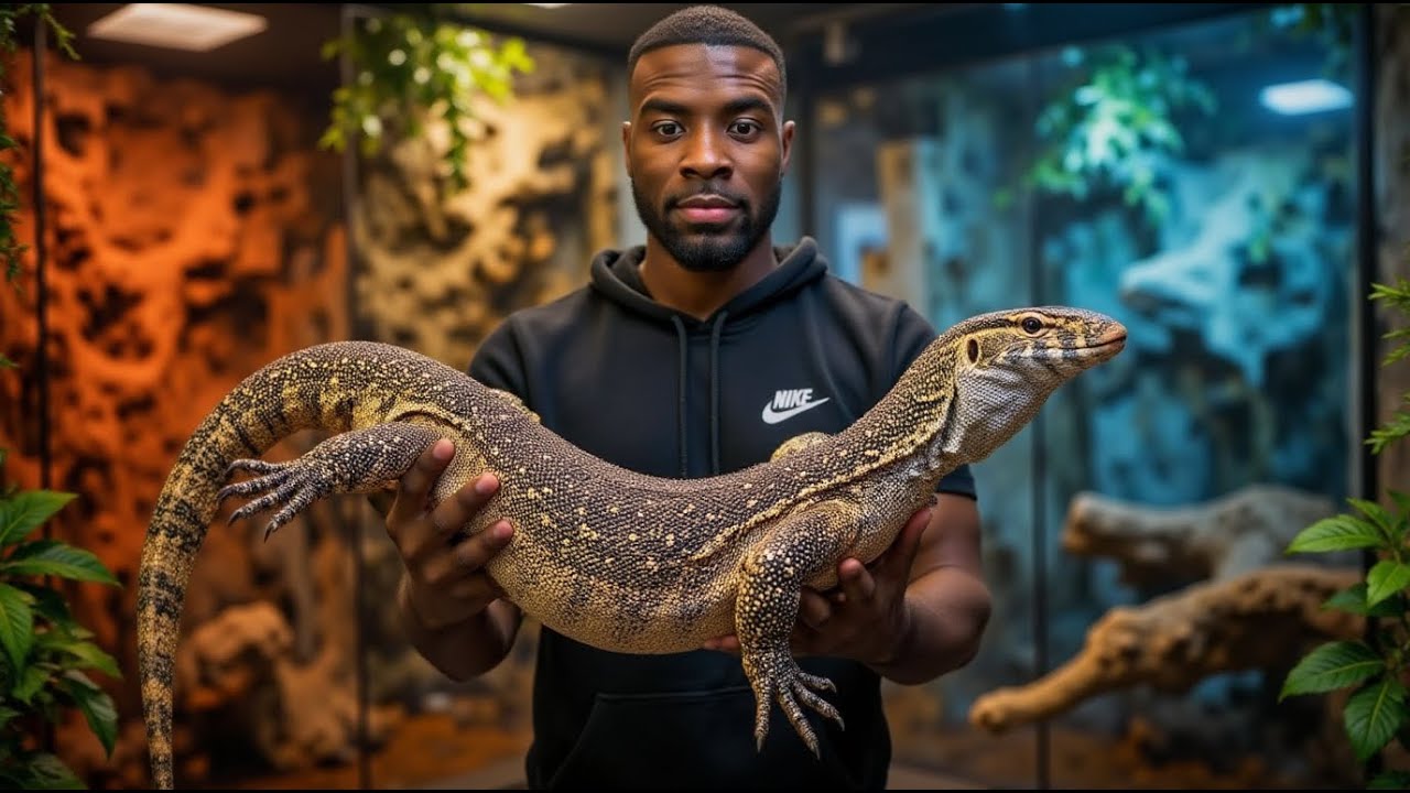 I got a NILE MONITOR Lizard! (Enclosure Setup) - YouTube
