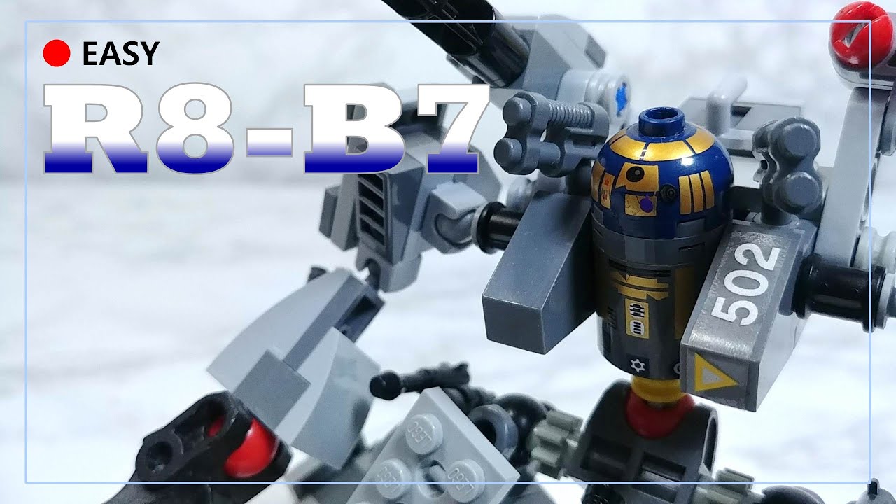 레고 스타워즈 R8-B7 중무장 타입 로봇 개조 / LEGO Tutorial - YouTube