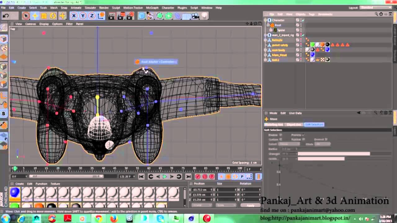 fast cinema 4d character rig by pankaj_art - YouTube