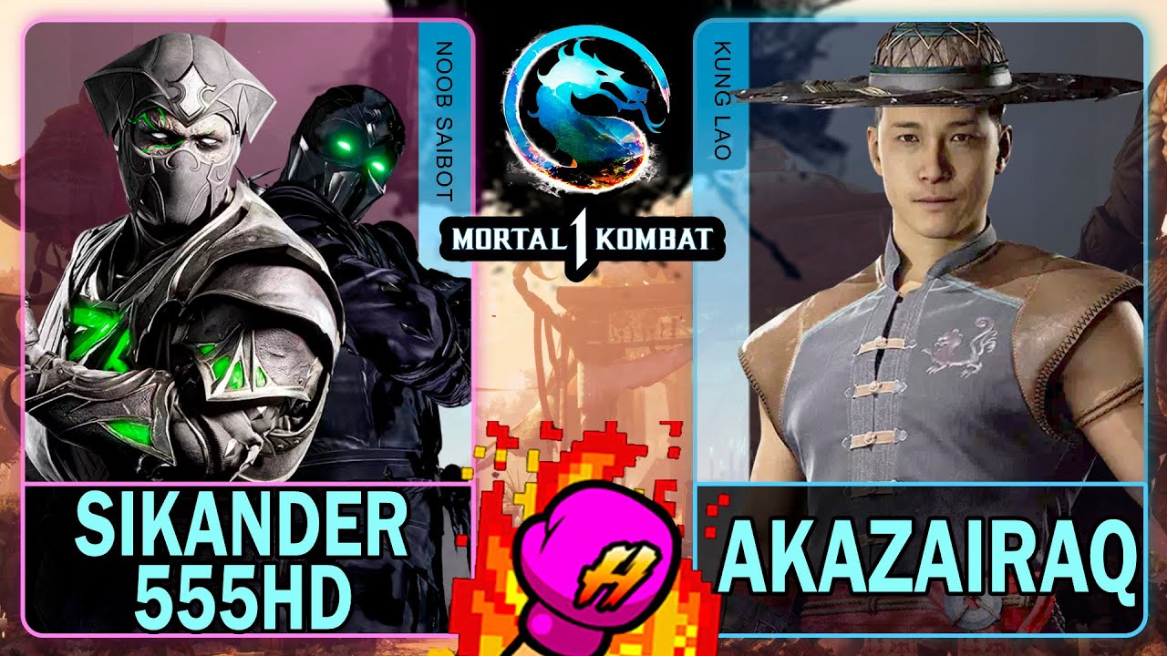 MK1 Sikander555HD (NOOB SAIBOT) VS Akazairaq (KUNG LAO)🥊Mortal Kombat 1 ...