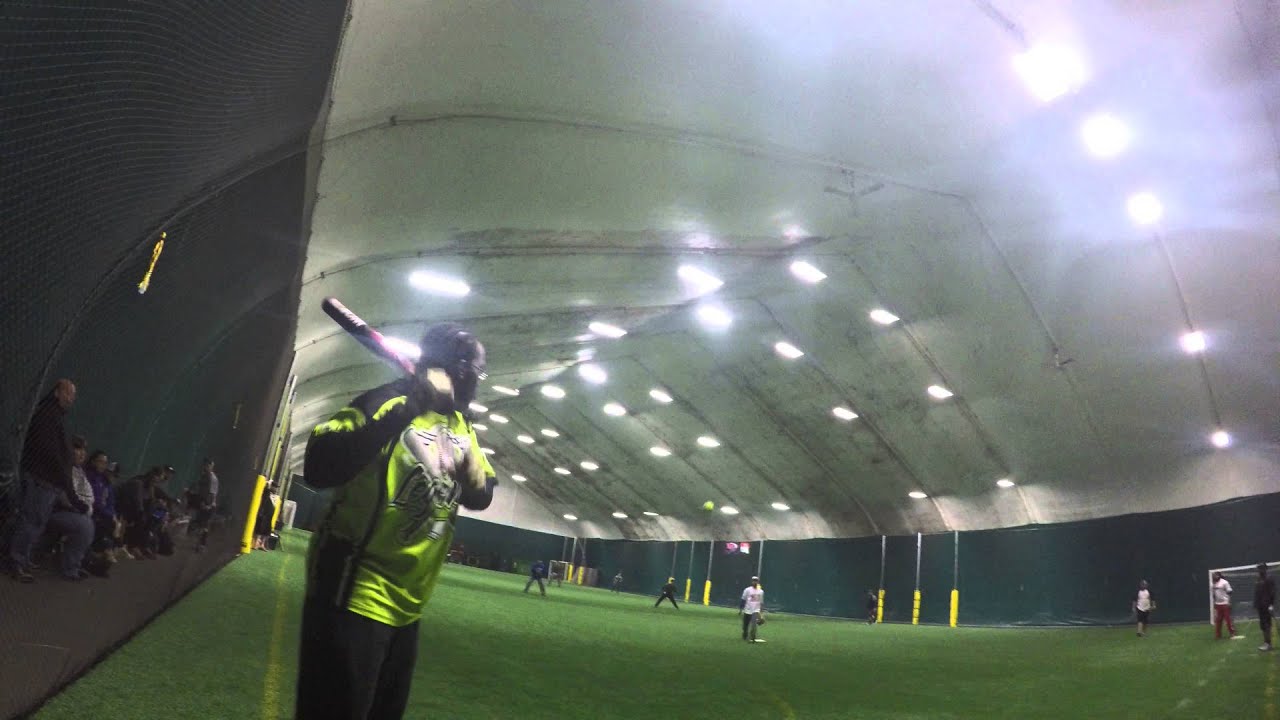 Indoor softball - YouTube