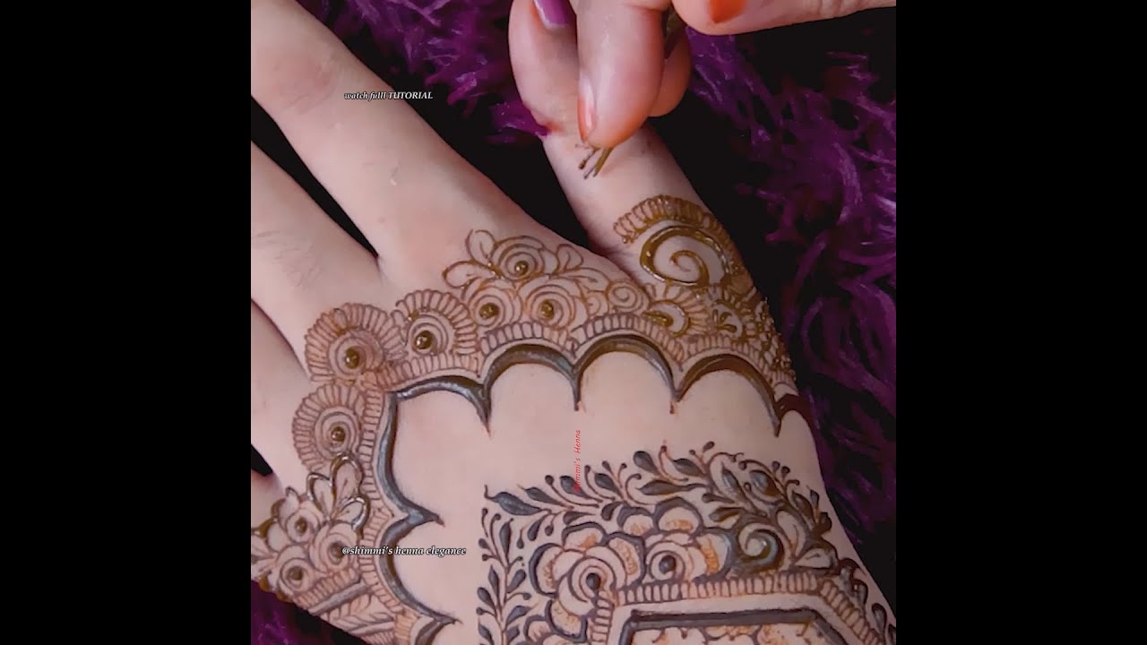 Arabic Mehedi Design for back Hand - Very beautiful Arabian mehendi ...