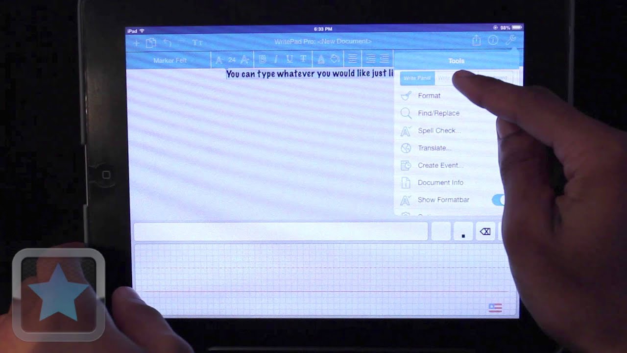 WritePad Pro App Demo for iOS - YouTube