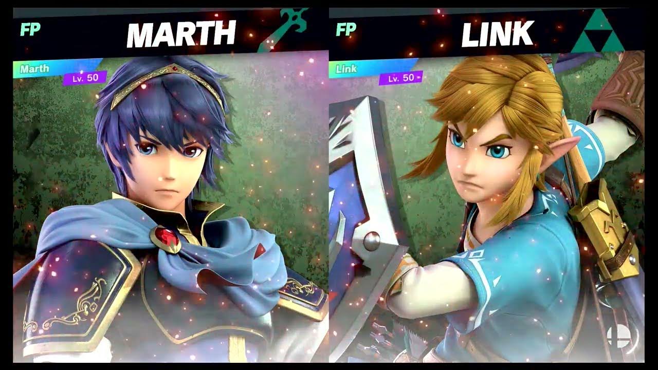 Super Smash Bros Ultimate Amiibo Fights – Request #23399 Marth vs Link - YouTube