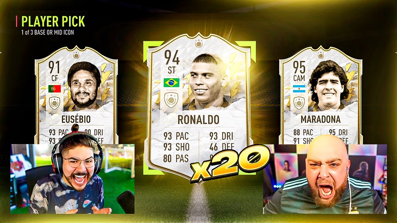 OMG 94 R9 RONALDO! INSANE 20 ICON PLAYER PICK CHALLENGE VS CASTRO1021 ...