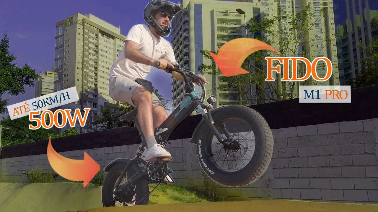 Bicicleta elétrica FIDO M1 PRO Chega a 50km/h e pode fazer até 130km de ...