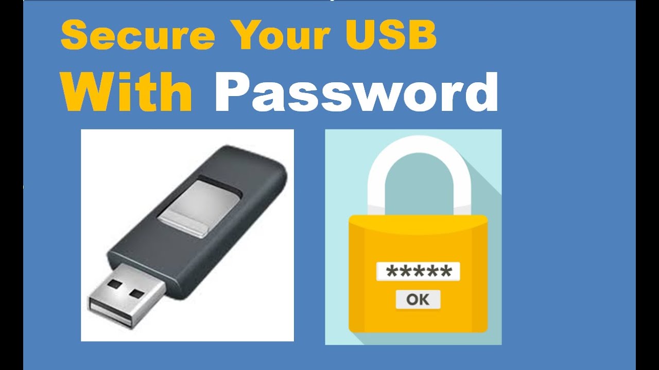 How to add password on the USB drive | Bitlocker - YouTube