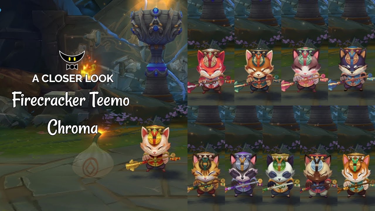 Firecracker Teemo Chromas - YouTube