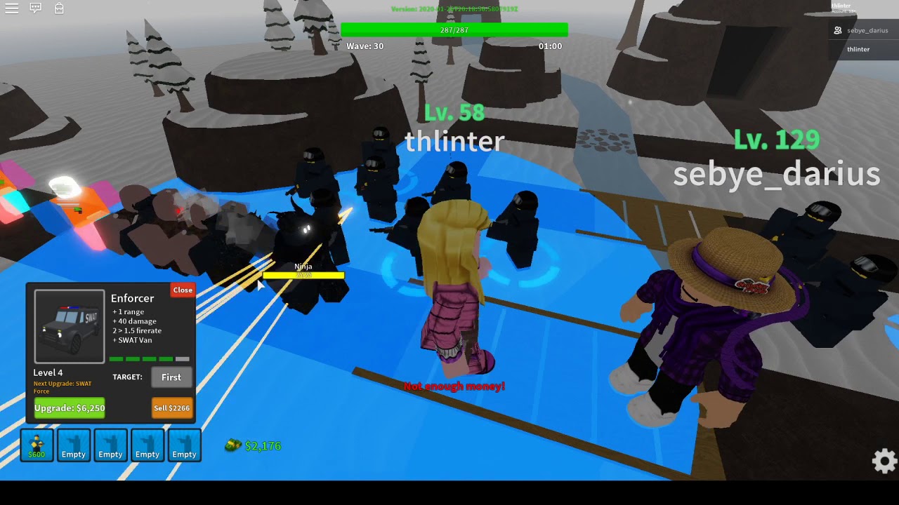 Roblox Tower defense simulator enforcer only challenge DUO - YouTube