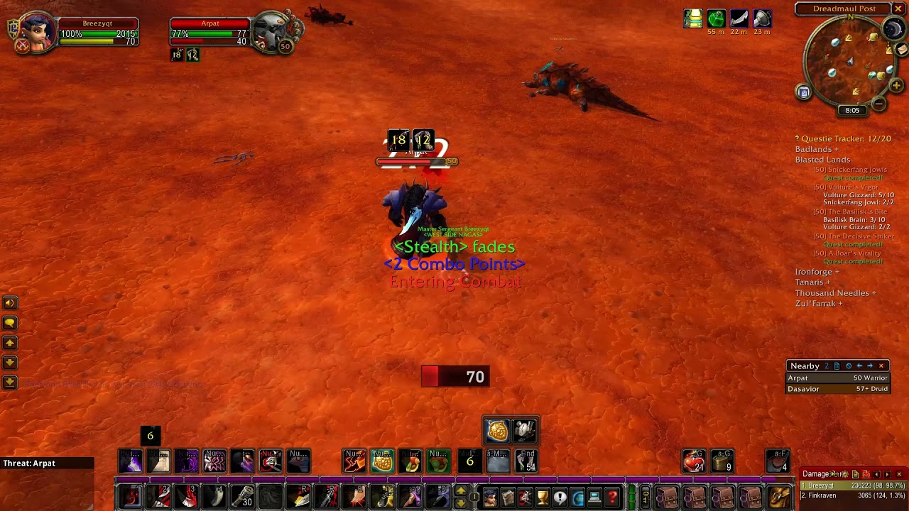 Level 50+ Rogue World PvP in Classic WoW - YouTube