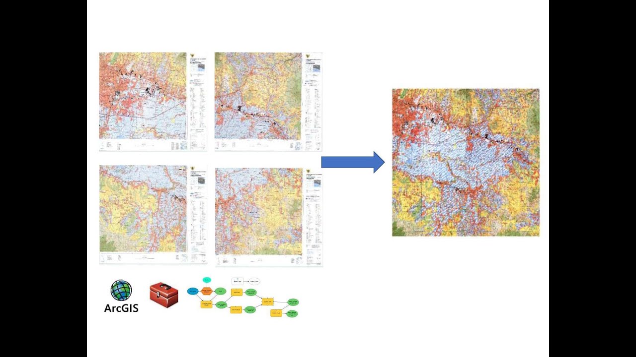 Cara Menggabungkan Peta Cetak RBI 4 sheet Sekaligus | Cara membuat ...