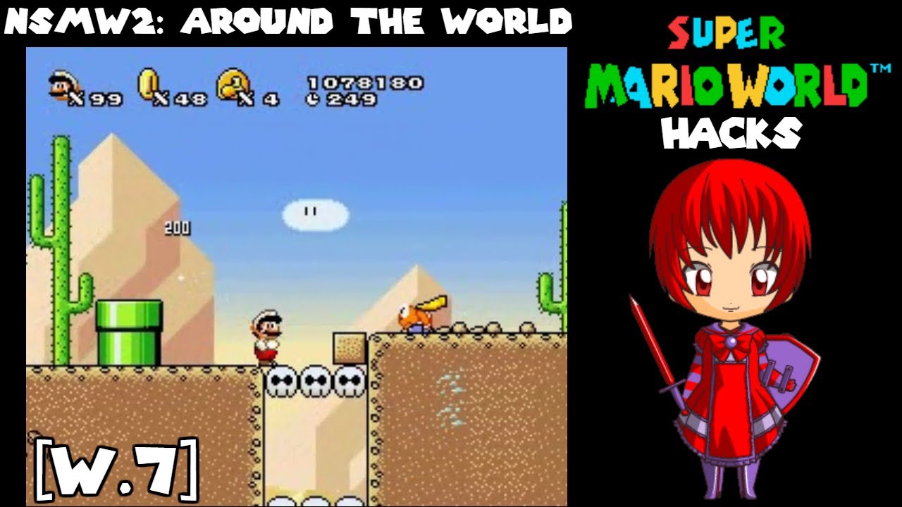 SMW Hack: NSMW2: Around the World - World 7 - YouTube