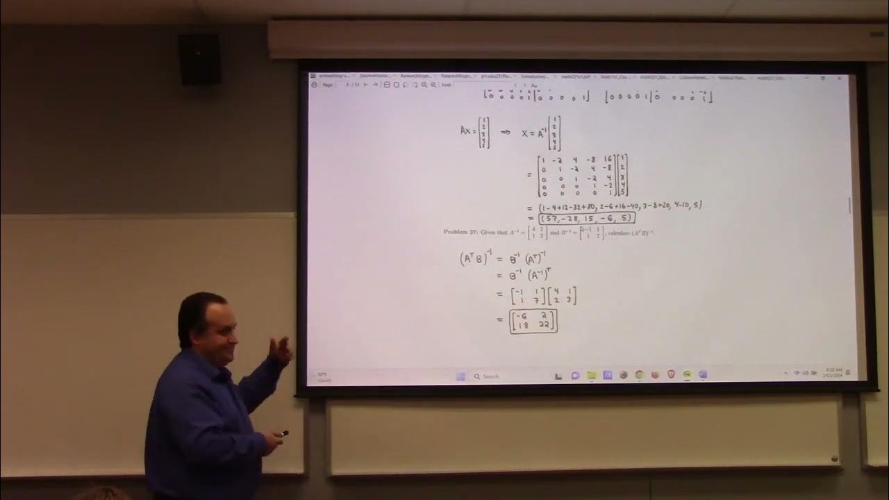 Applied Linear: review for Test 1, 2-12-24 - YouTube