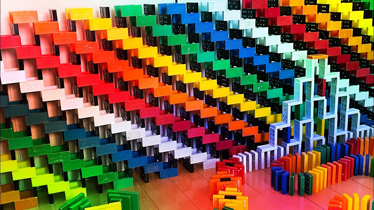Colorful Domino Setup Pt.4 - YouTube