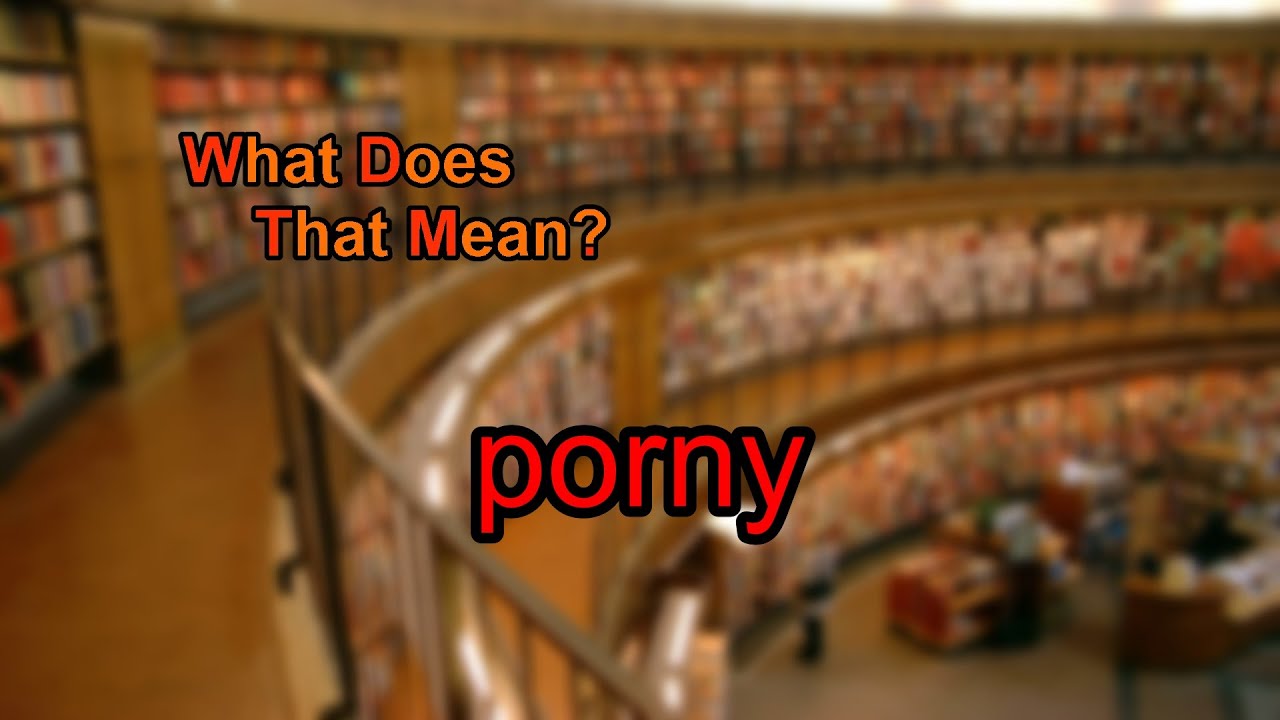 What does porny mean? - YouTube