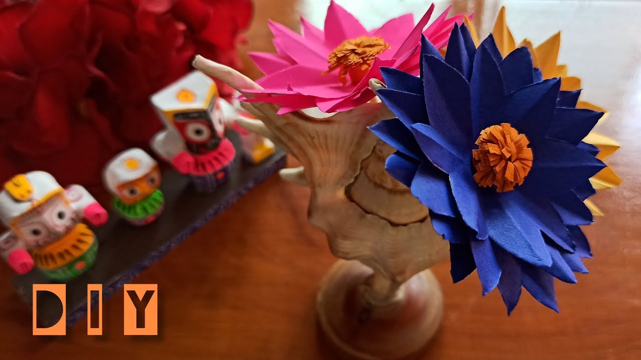How to make a very easy flower making ideas || DIY Origami Paper Craft ...