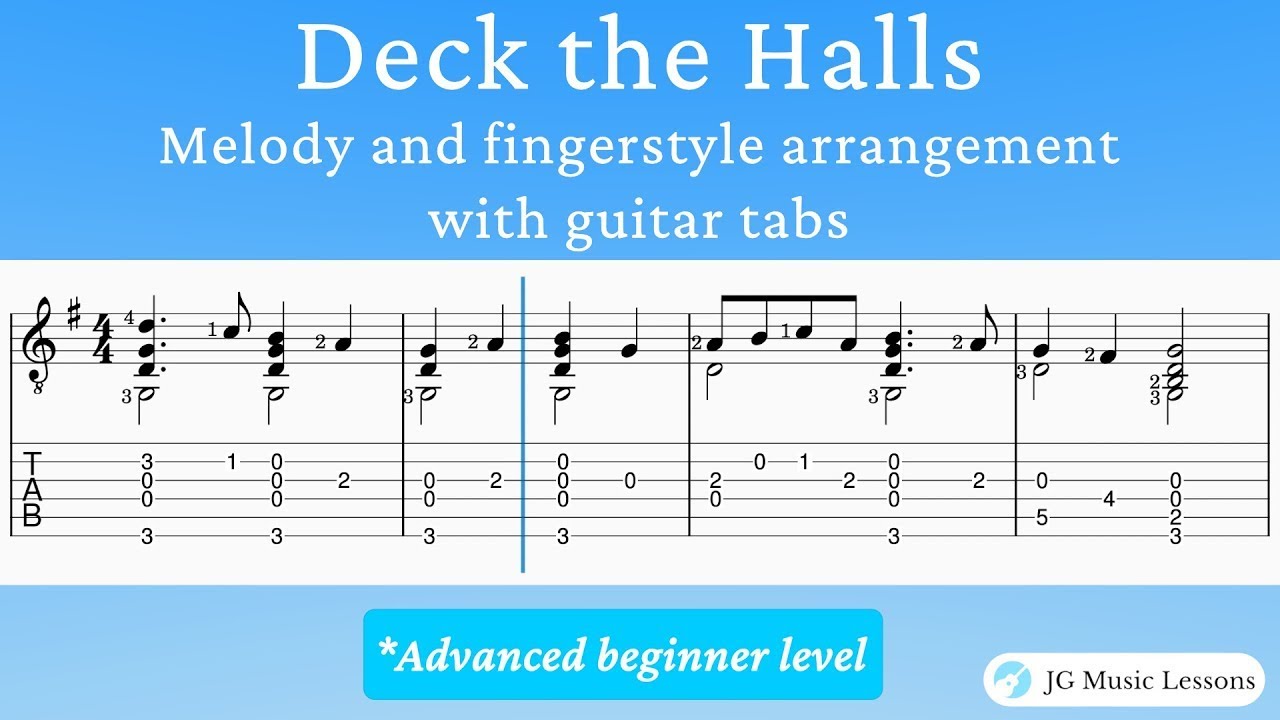 Deck the Halls guitar tabs and chords 🎸🎄 - YouTube