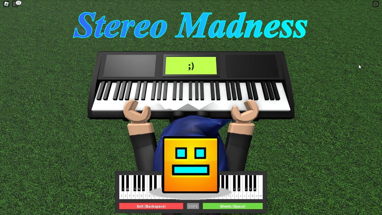 Stereo Madness From Geometry Dash On Roblox Piano - YouTube