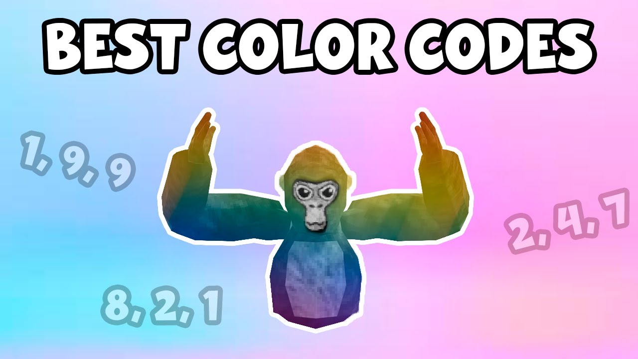 Top 10 Color Codes In Gorilla Tag YouTube