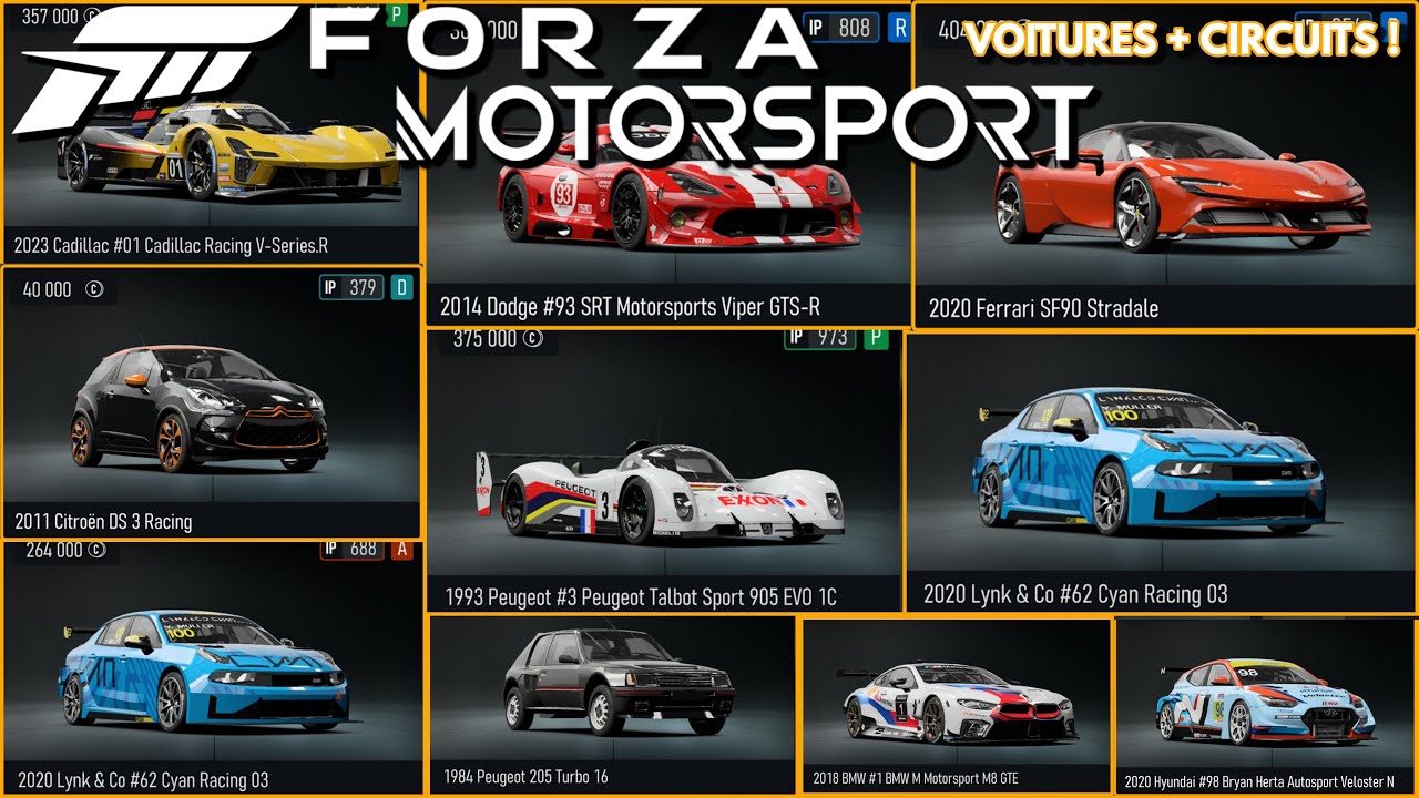 Liste Voiture Forza Motorsport 8