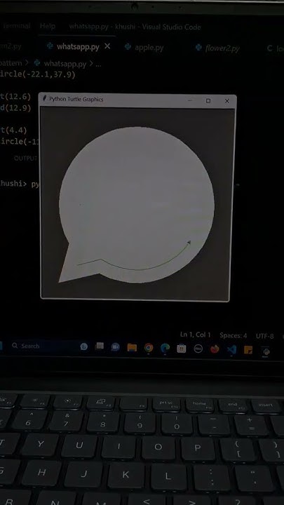 Whatsapp Logo Using Python Turtle Graphics 🐢 Python Tranding Pythonturtle Programming