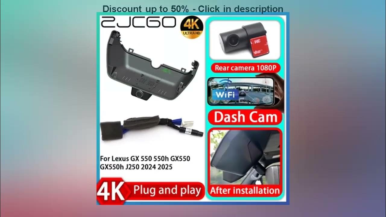 ZJCGO UHD 4K 2160P Plug and Play DVR Dash Cam Video Recorder for Lexus GX 550 550h GX550 GX550h ...