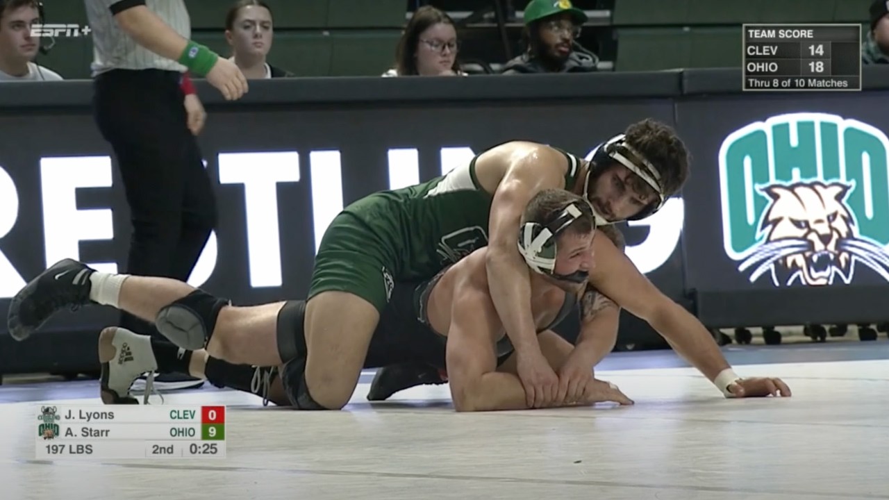 197lbs Austin Starr (Ohio) vs Joey Lyons (Cleveland State) - YouTube