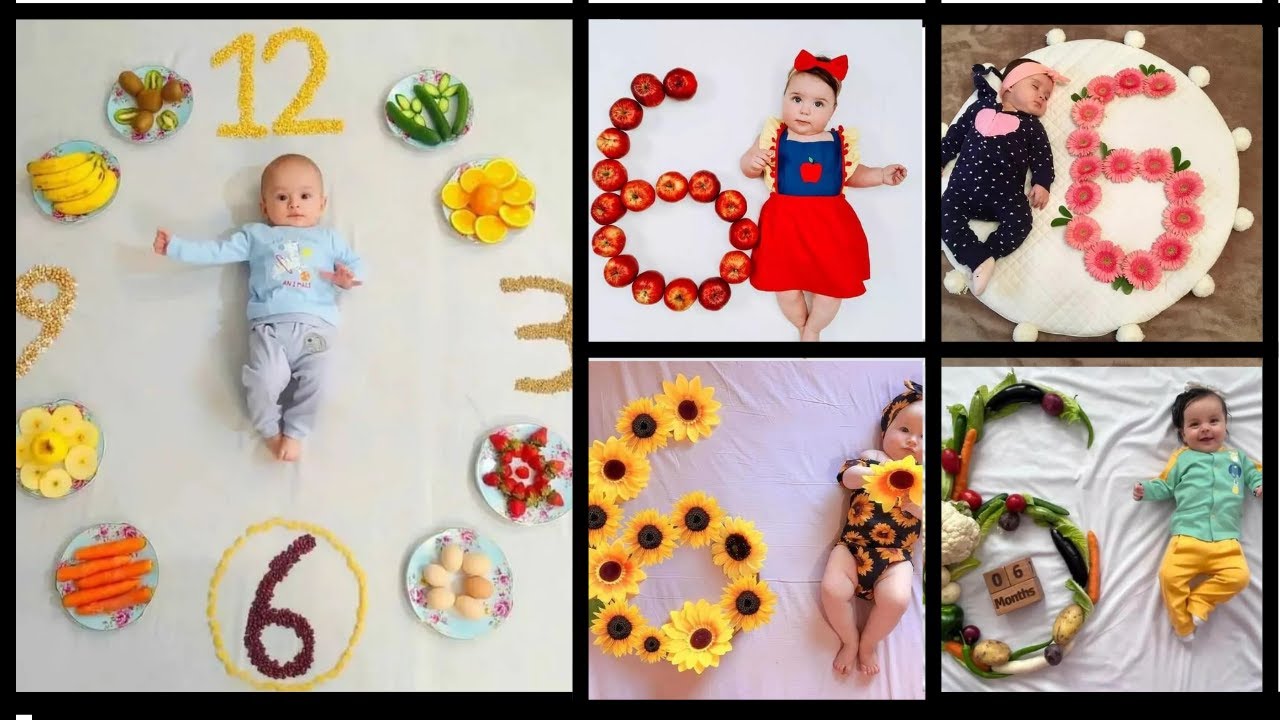6 Month Baby Photoshoot Ideas at home | 6th Month Baby Photoshoot | Six ...