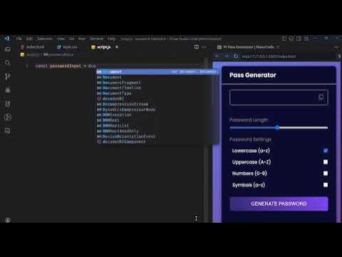 NaeuCode - Password Generator App - Using HTML CSS & JavaScript - No Talking - YouTube