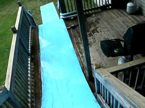 Homemade water slide crazy part 2 - YouTube