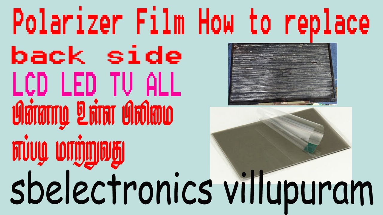LCD TV Polarizer Film back side How to replace - YouTube
