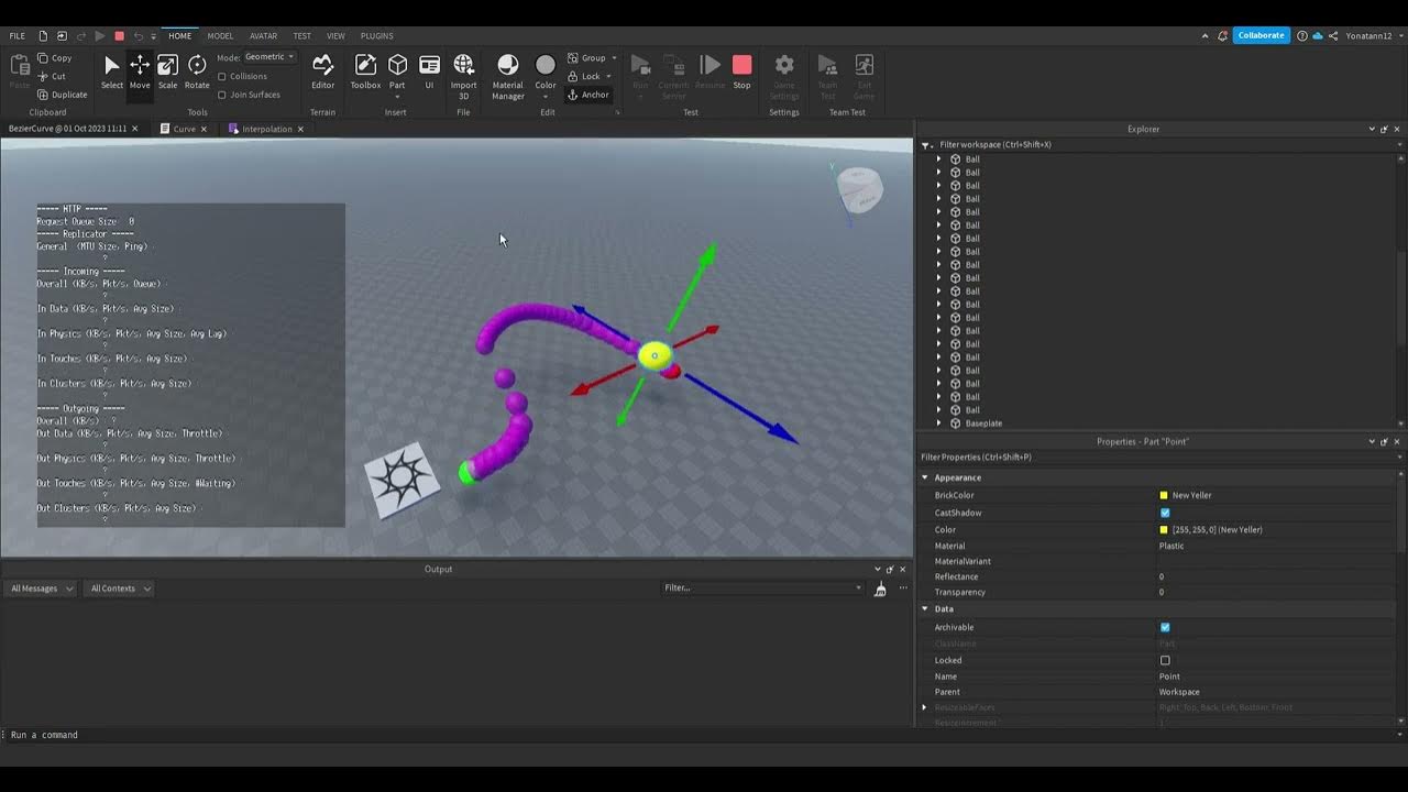 Simple efficient Quad Bézier curve module demo - YouTube