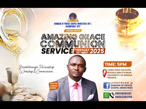 AMAZING GRACE COMMUNION SERVICE||01-05-2025|| - YouTube