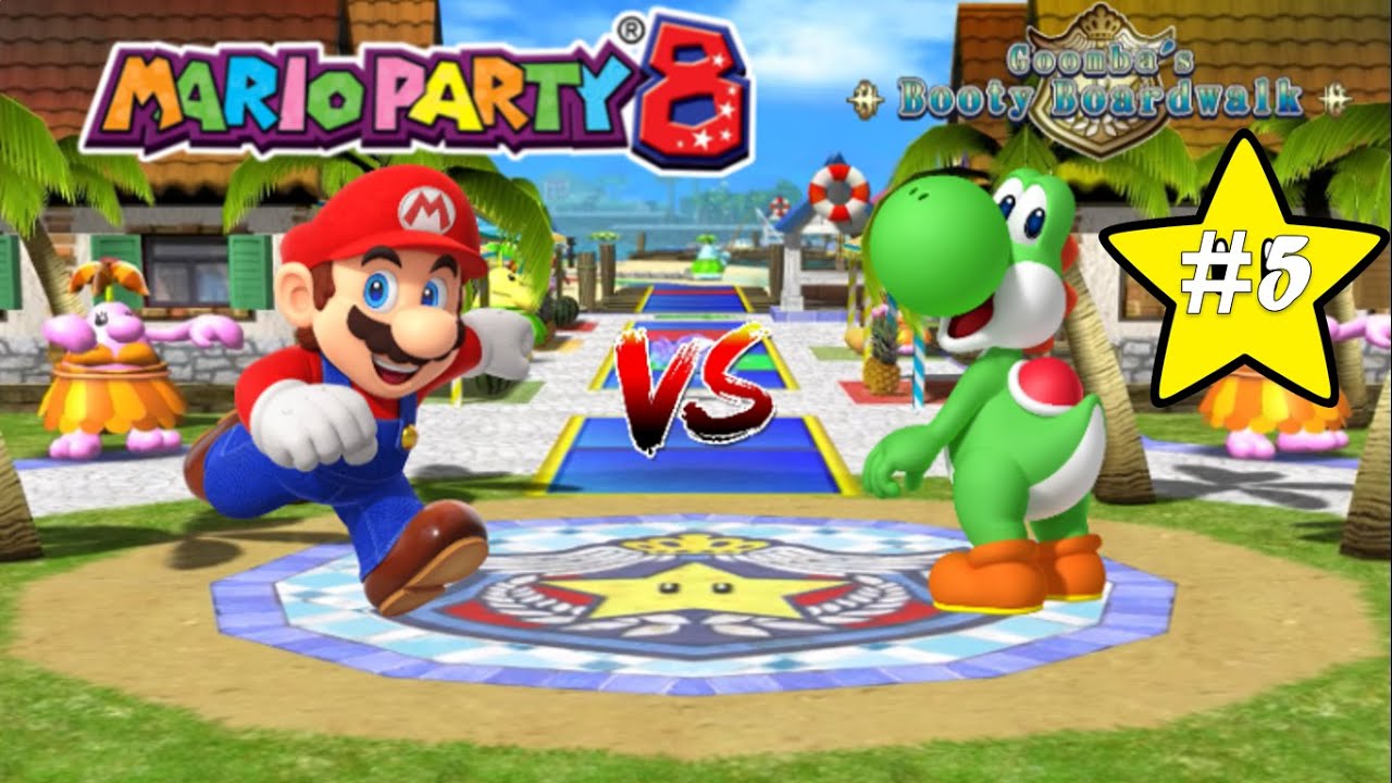 Mario Party 8 - Mario vs Yoshi - Goomba's Booty Boardwalk (DUEL MATCH ...
