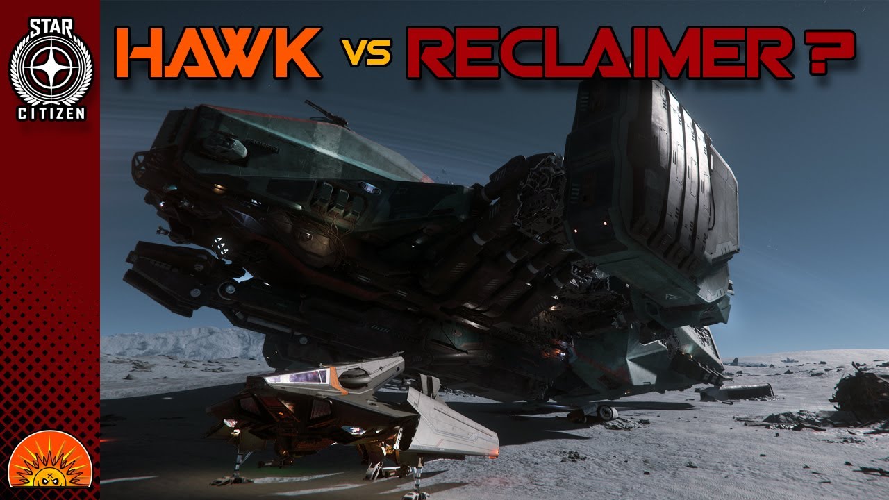 Star Citizen: Anvil Hawk Loses it's Seat & Fights a Reclaimer! - YouTube