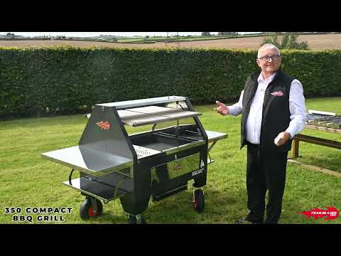 350 COMPACT BBQ - Commercial Charcoal BBQ Grill Demo - Mobile BBQ For ...