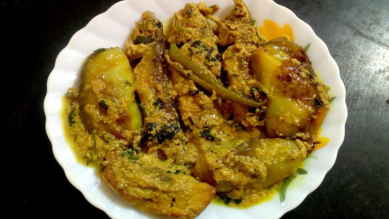 সাদা বেগুন বাটা মাছের সর্ষে পোস্ত | Begun Bata Macher Shorshe Posto ...